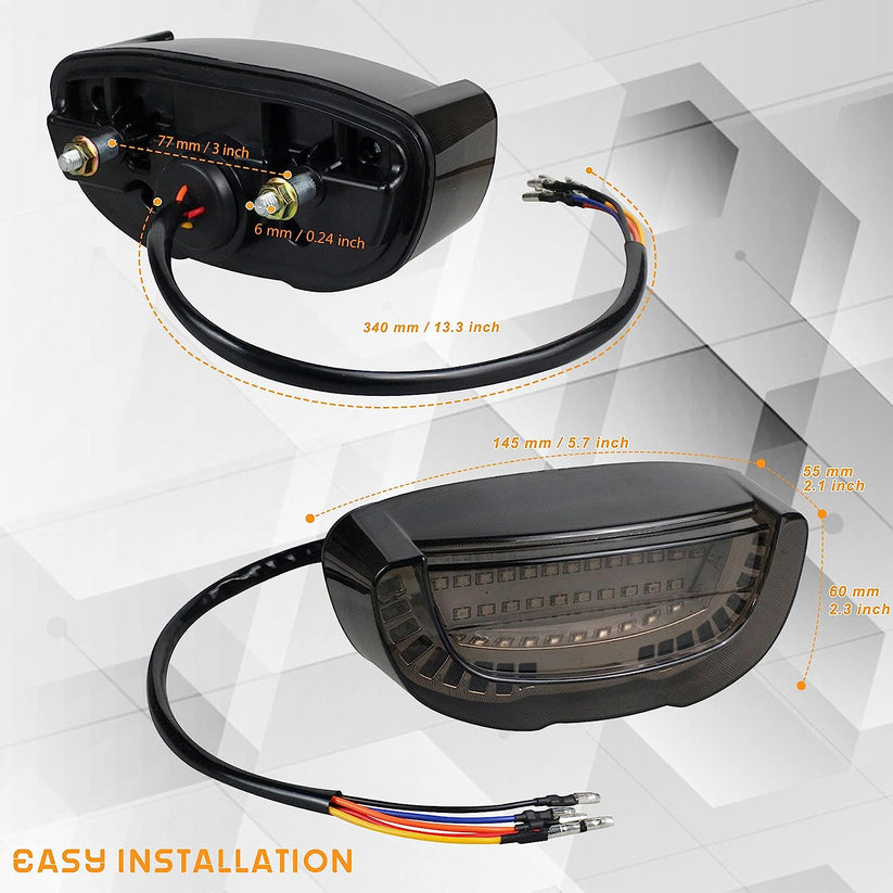 Motorcycle Brake Tail Light Integrated Turn Signals – Radmotousa